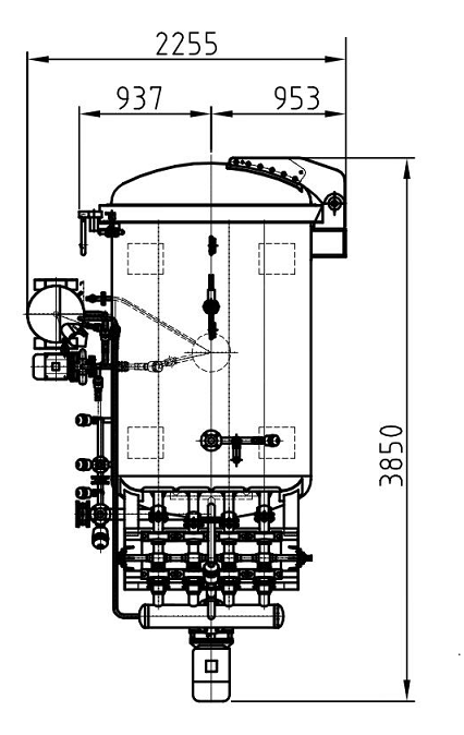 High Temperature Spray Hank Yarn Dyeing Machine Capacity 80kgs